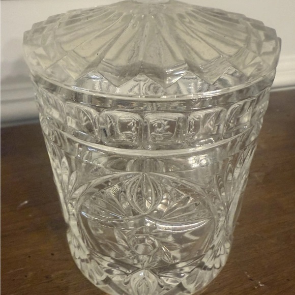 Other | Vintage 2th Century Crystal Cylindercandy Dish W Lid Measures ...